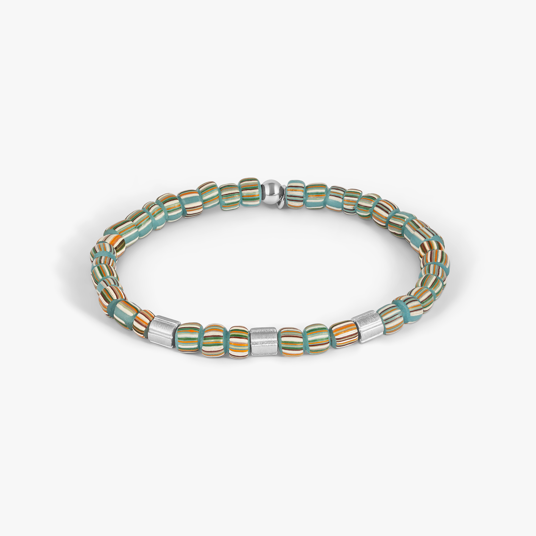Mini Rigato Java Beaded Bracelet in Light Blue – Tateossian London