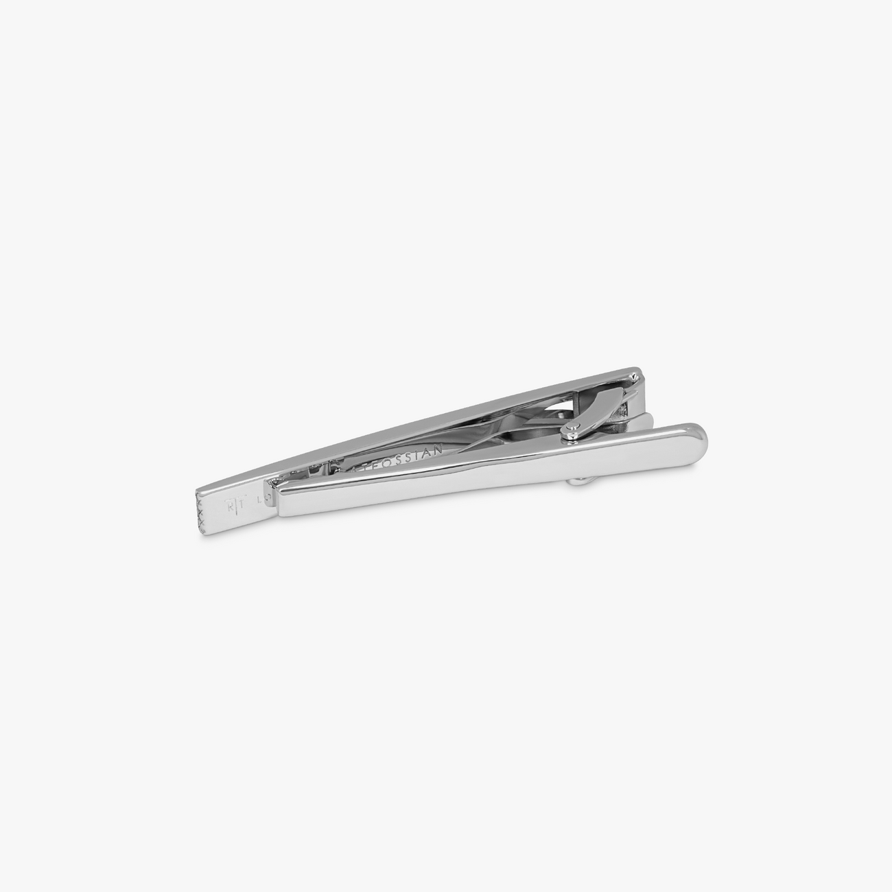 D-Shape Tie Clip with Grey Carbon Fibre – Tateossian London