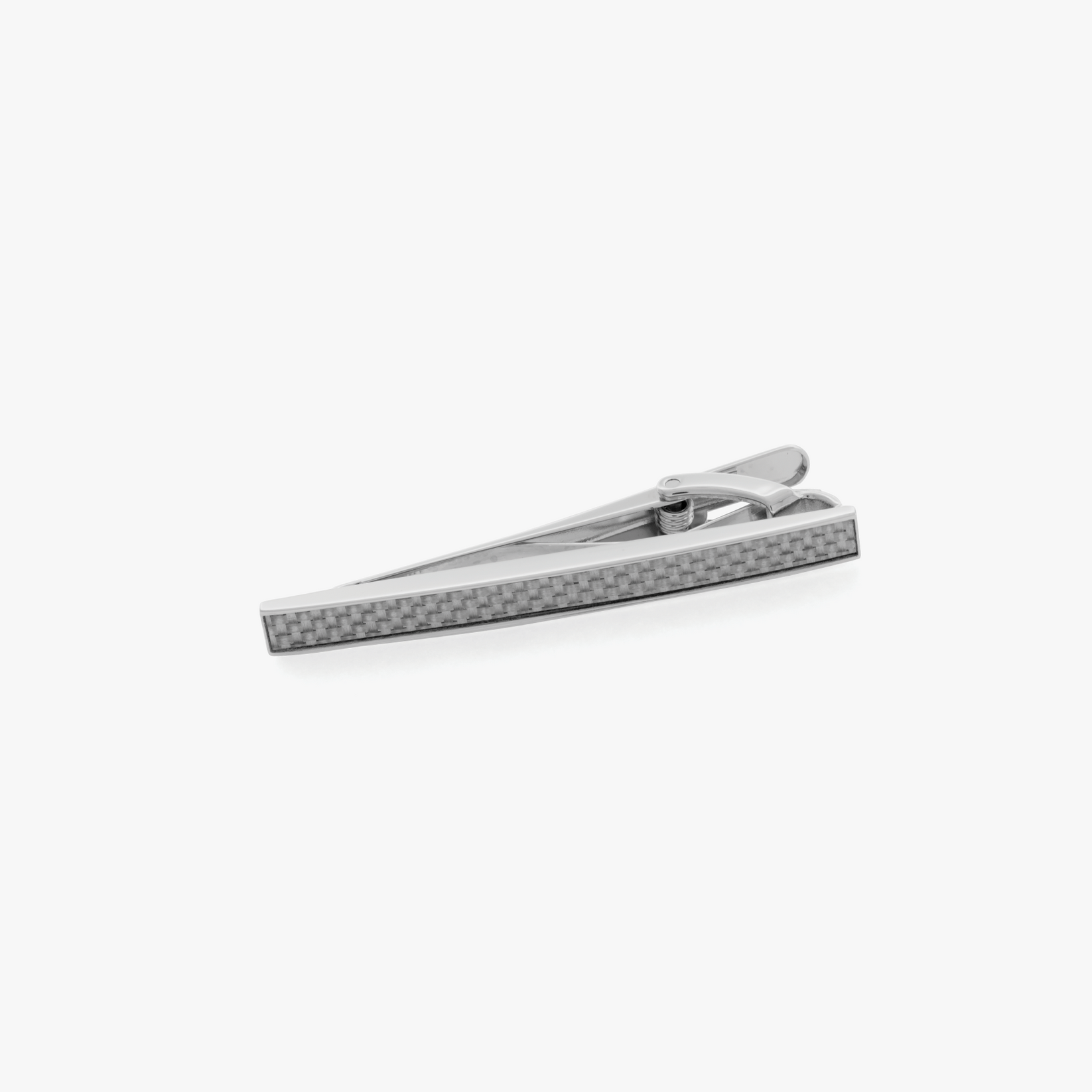 D-Shape Tie Clip with Grey Carbon Fibre – Tateossian London